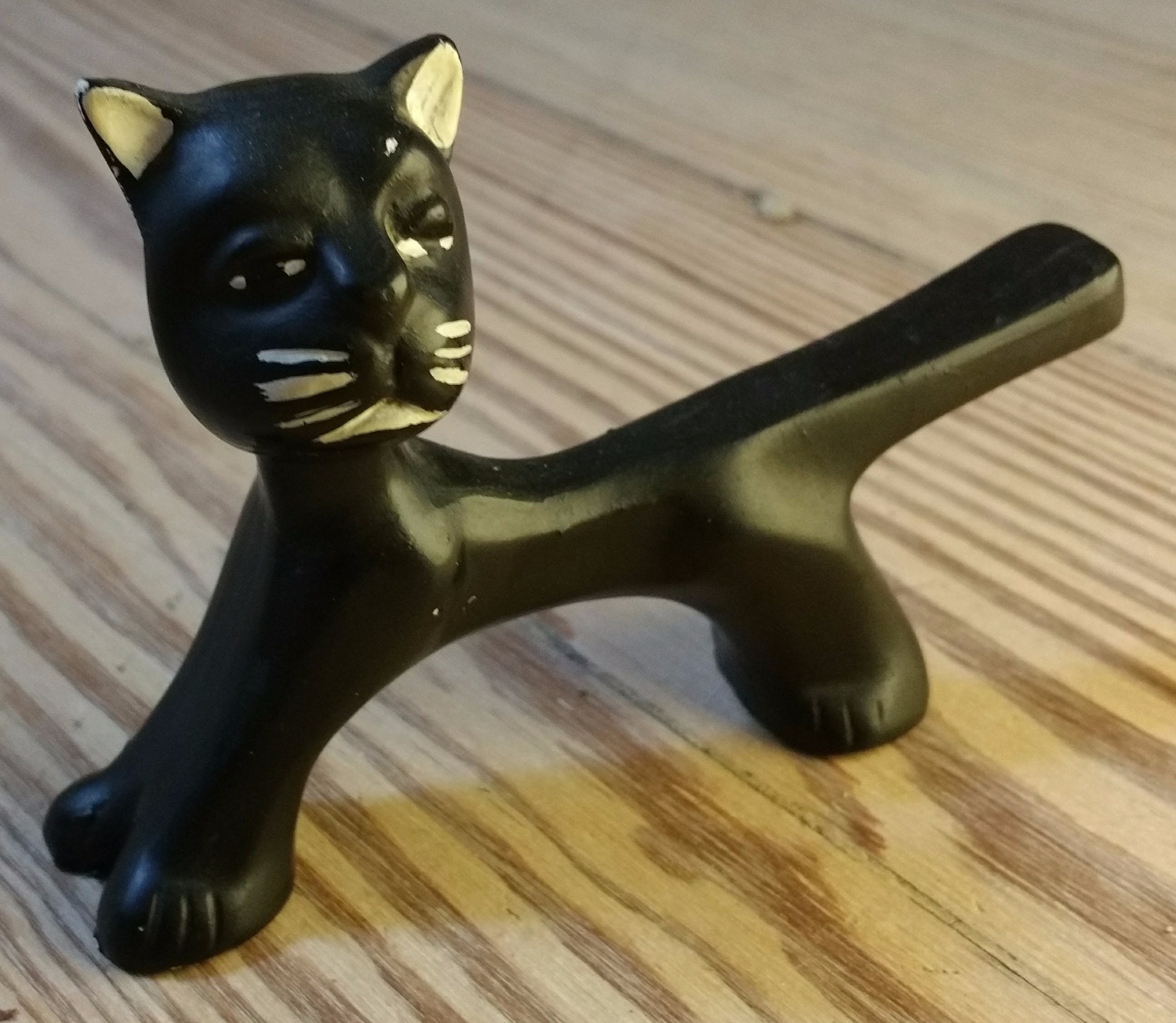 Duron Cat figurine Reg 885738 / 6033 – 1950s vintage chalkware statues