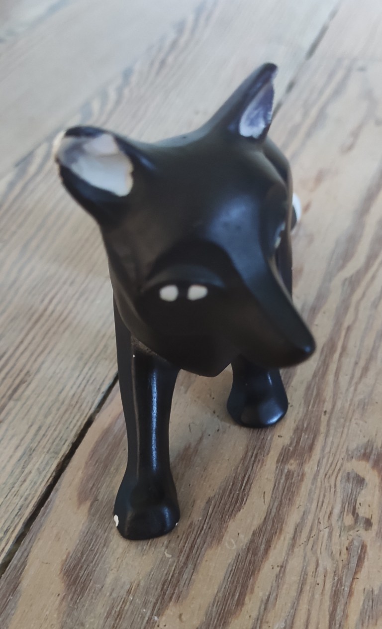 Fox figurine by Duron – Reg 885745 – 6040 – 1950s vintage chalkware statues