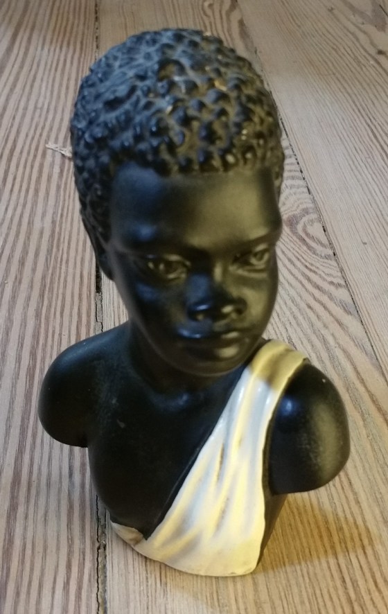 male – 1950s vintage chalkware statues