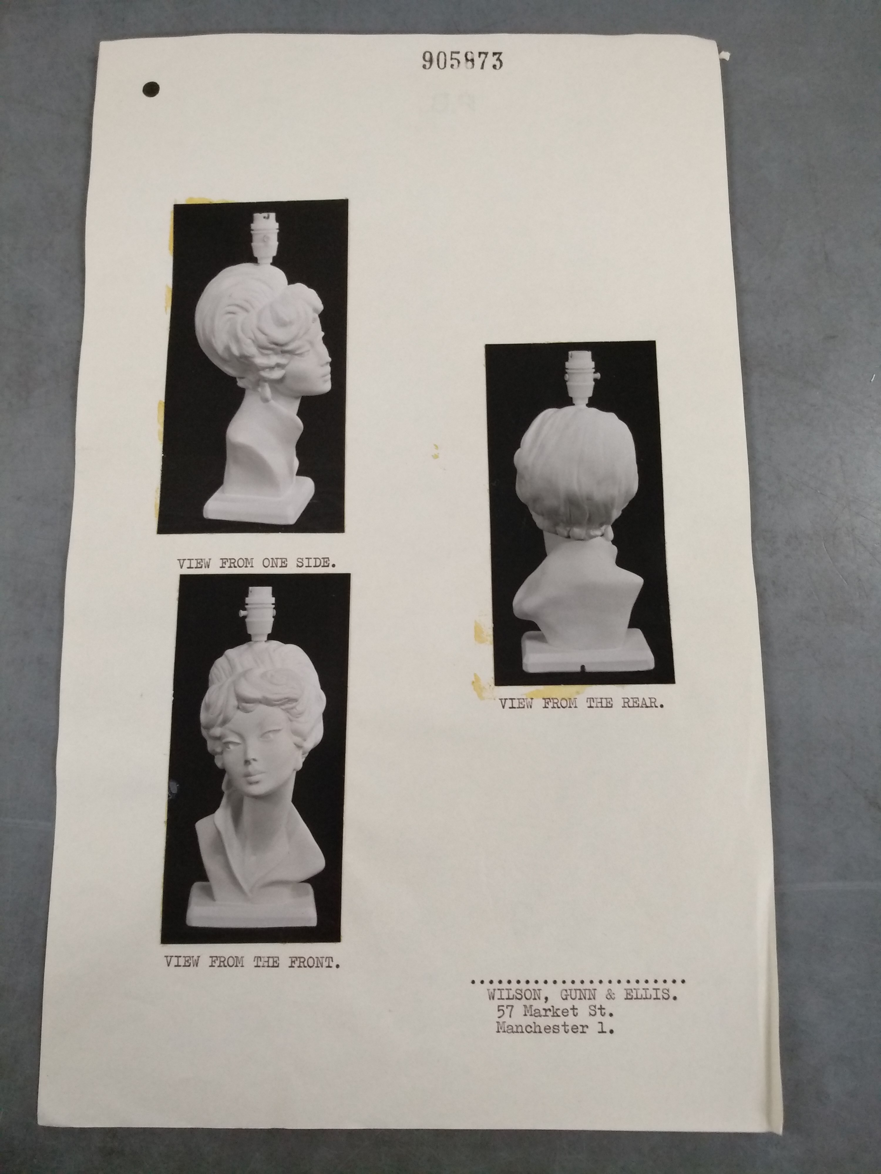 Lady lamp by Nieri – Reg 905873 – 1950s vintage chalkware statues