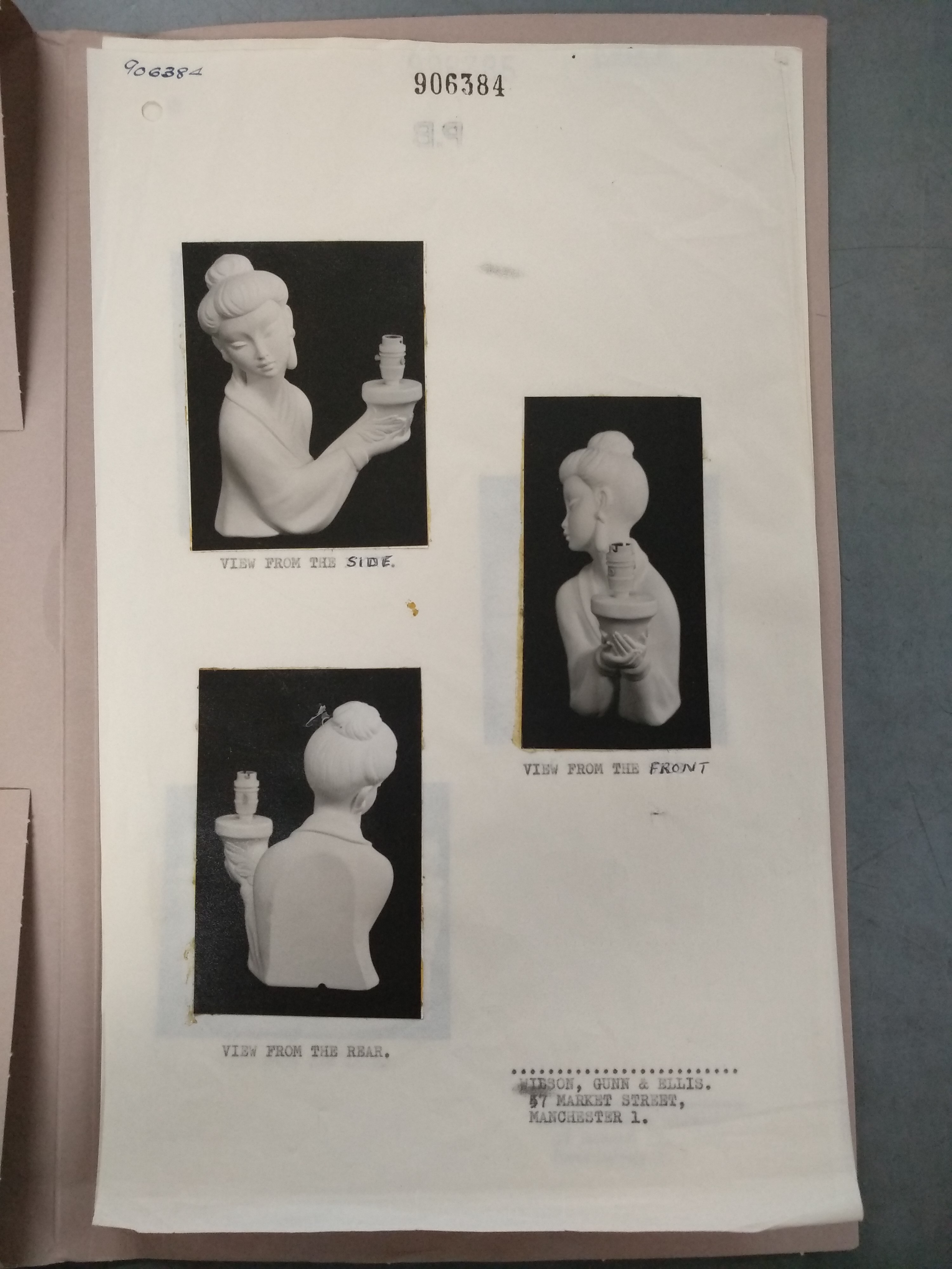 Lady Lamp by Nieri – Reg 906384 – 1950s vintage chalkware statues